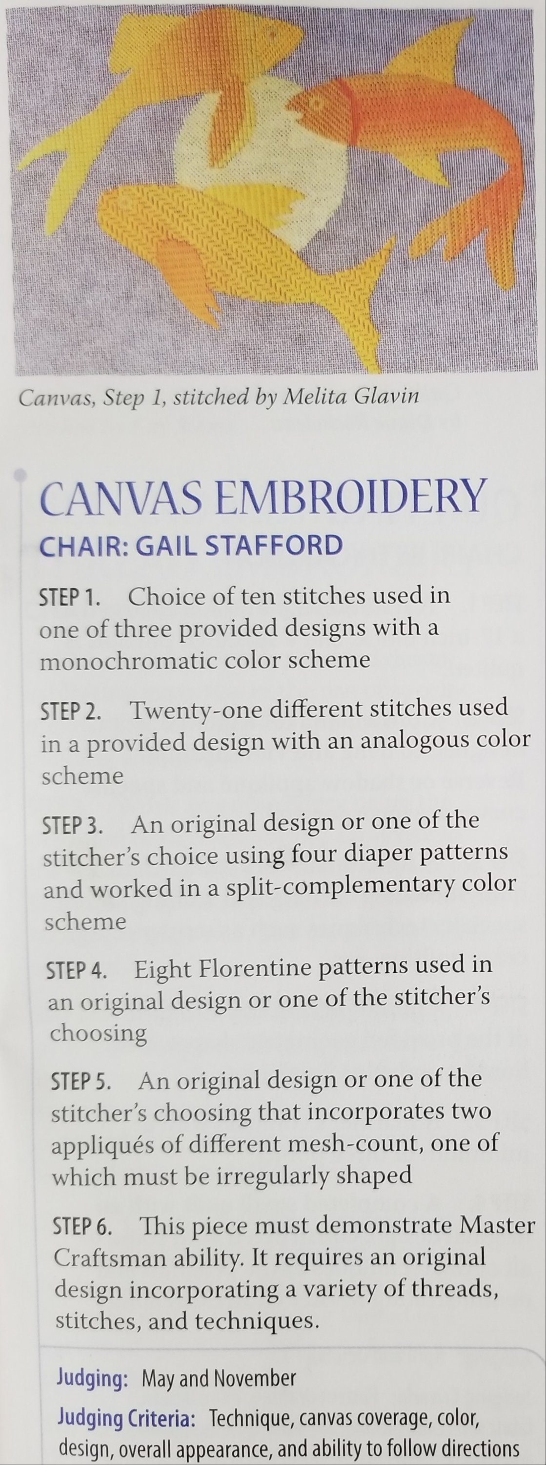 Needle Arts, EGA’s Magazine, Master Craftsman Program Canvas ...