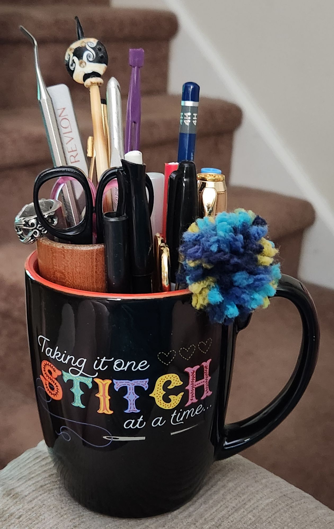 Organizing One Area at a Time with ‘Taking it one STITCH at a time’ Mug | Melitastitches4fun's Blog