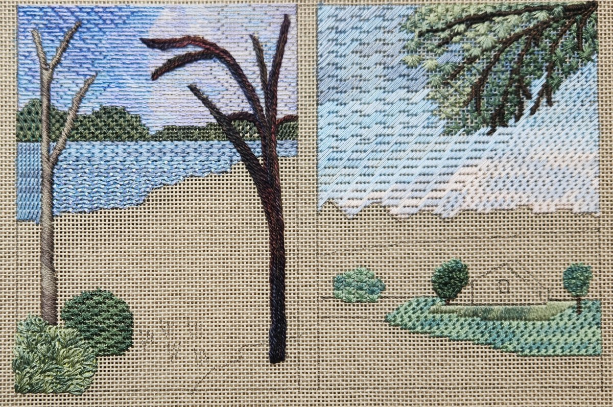 Water, Distant Trees, and Bushes from Landscape Features: A Notebook ...