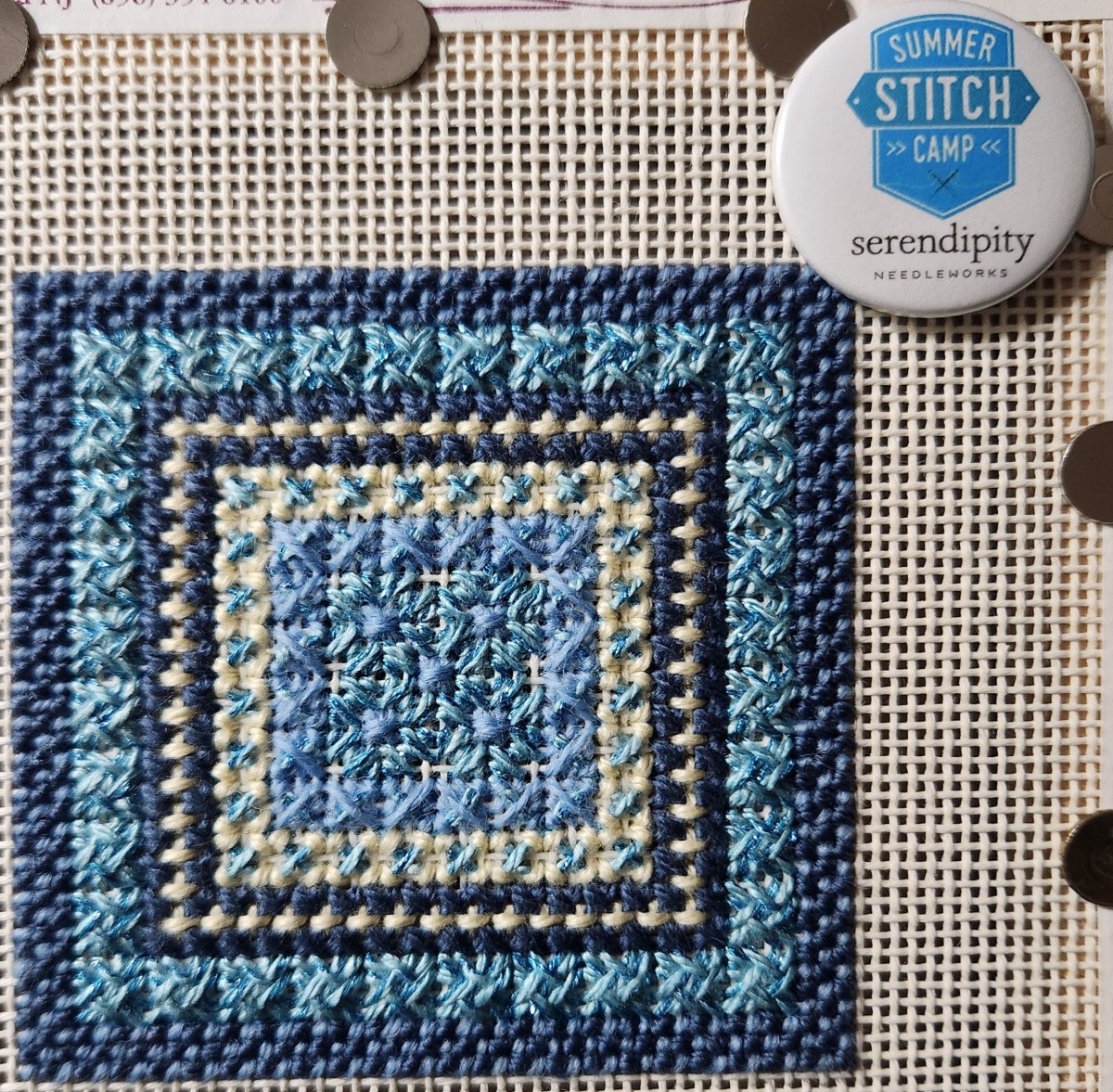 Summer Stitch Camp, Square Coaster | Melitastitches4fun's Blog